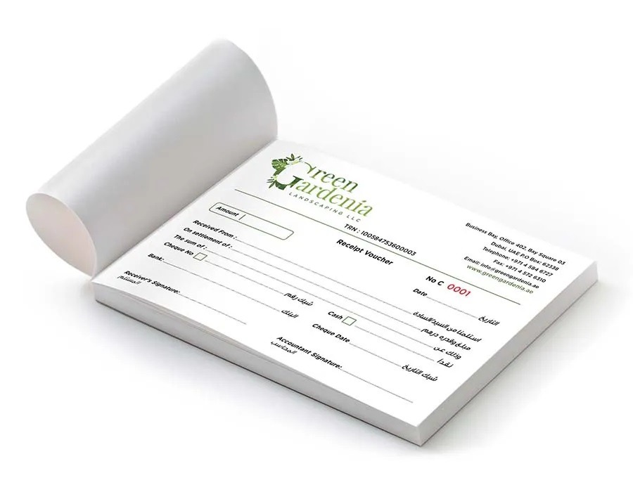 RECEIPT VOUCHER PRINTING - COLOR SPOT PRINTING